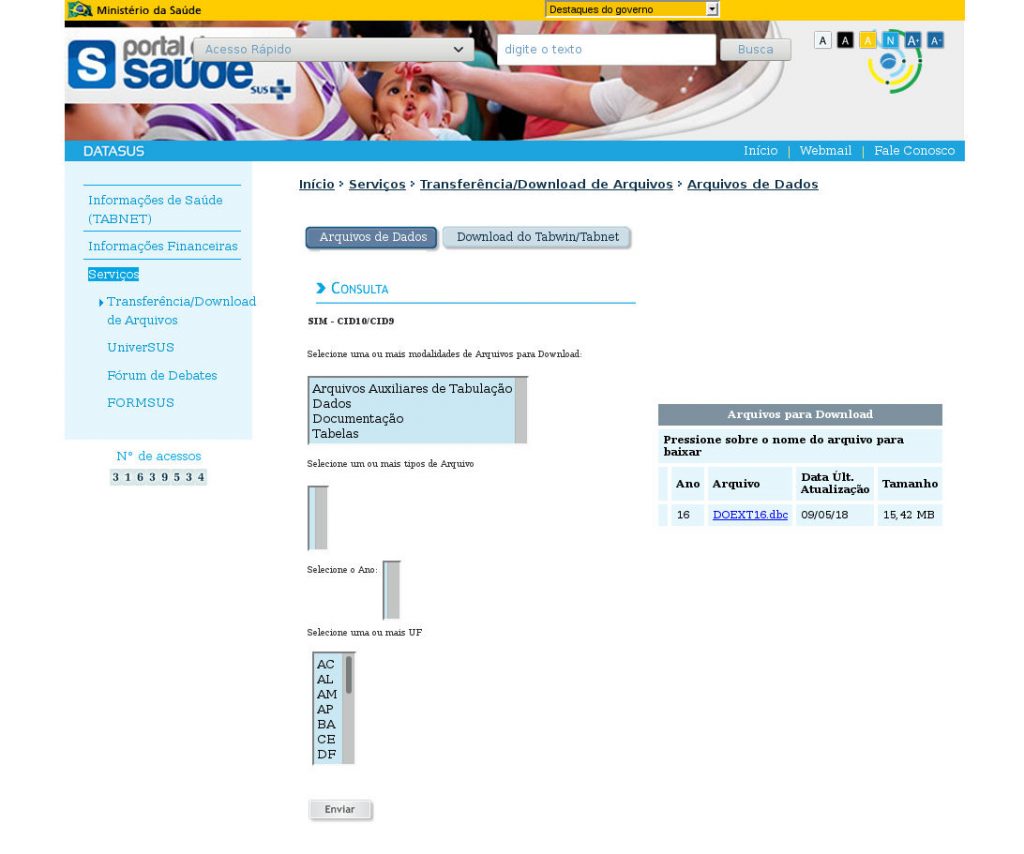 Como usar as bases de dados do DATASUS – Mobilidade Ativa